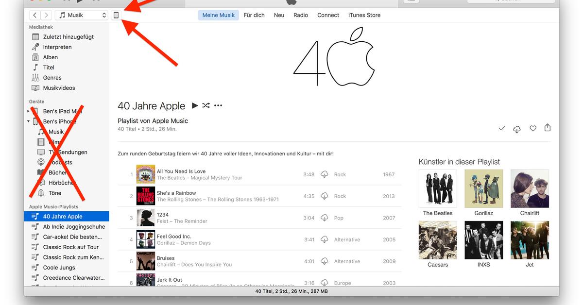 iTunes 12.4 iPhone auswählen - so geht’s | Mac Life