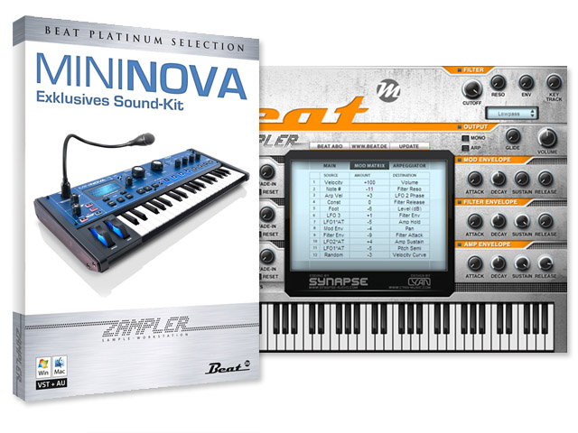 Beat releases Novation MiniNova soundbank for Zampler - Samplers ...