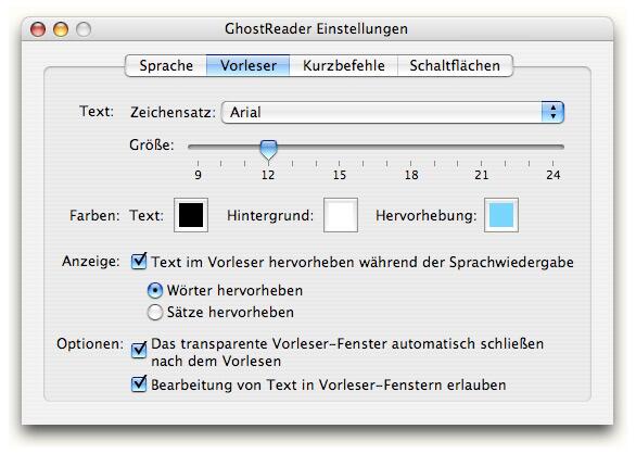 Sprachsynthese mit GhostReader 1.1.1 | Mac Life