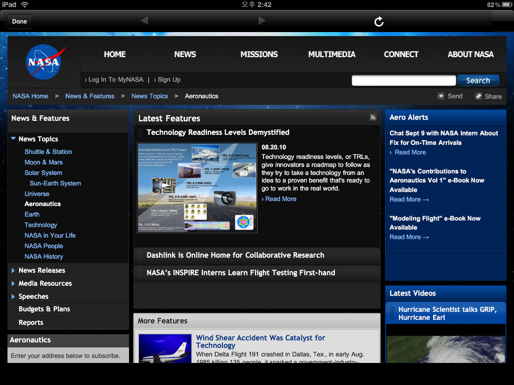NASA App HD - App - Test | Mac Life