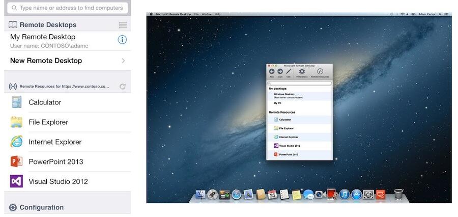 PC-Fernsteuerung: Microsoft Remote Desktop für iOS und OS X ...