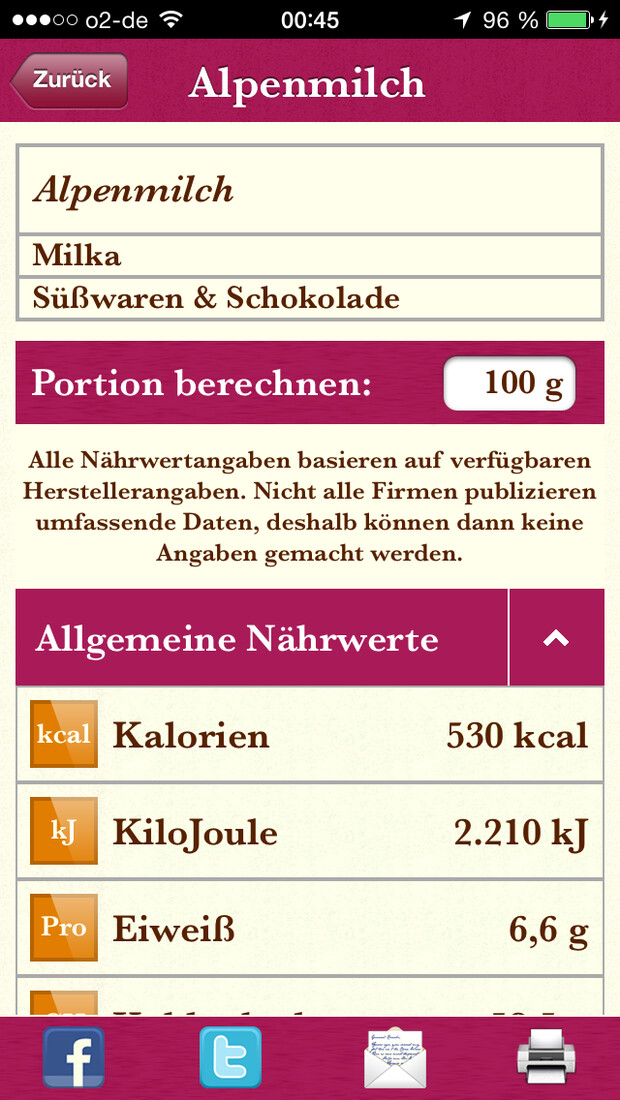 A-Z Lebensmittel-Lexikon und Nährwert-Tabelle (NutriCheck für VitaminE ...