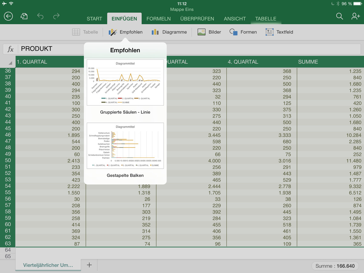Excel für iPad - App - Test | Mac Life