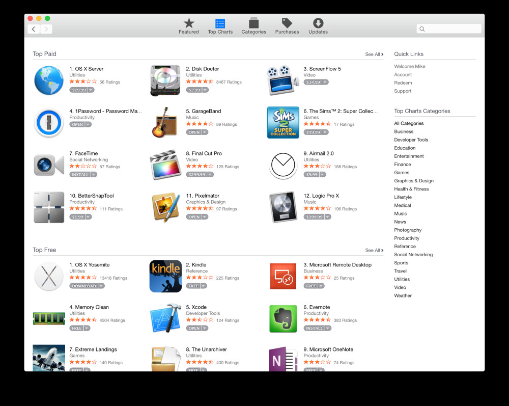 Mac App Store: Apple passt Design an OS X 10.10 Yosemite an | Mac Life