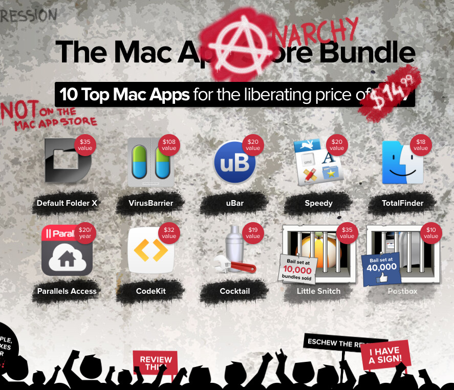 Nieder mit dem Mac App Store: The Mac Anarchy Bundle widersetzt sich ...