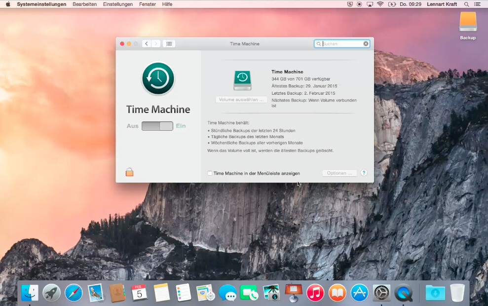 OS X 10.10 Yosemite Video-Tipp: Backup über Time Machine einrichten und ...