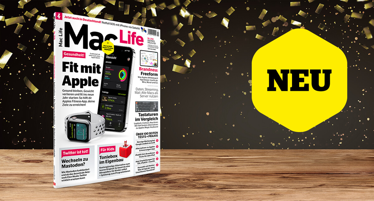 Die neue Mac Life 02/2023 ist da: Fit mit Apple | Mac Life