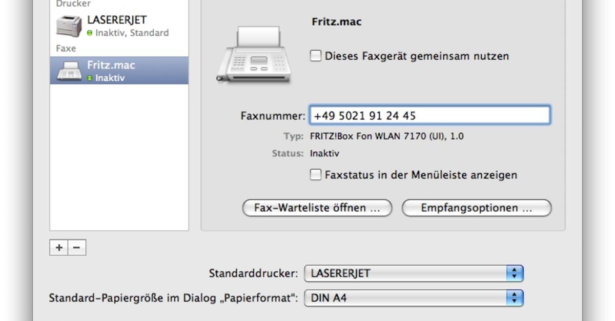 Faxen mit der FRITZ!Box | Mac Life