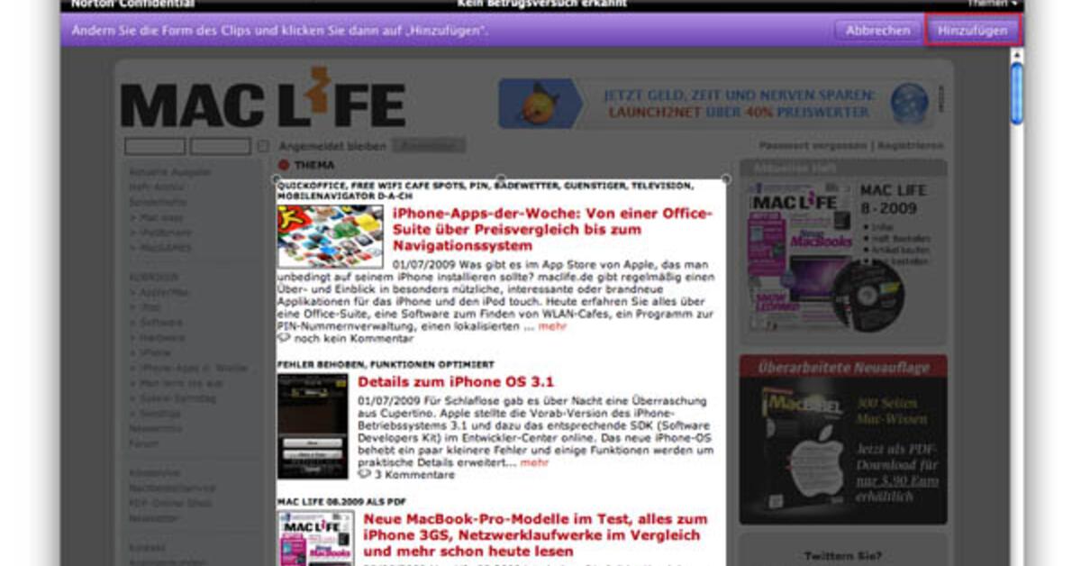 Erstellen Sie Web Clips mit Safari | Mac Life