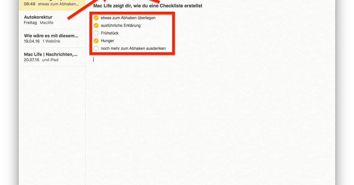 Checklisten erstellen am Mac - so einfach geht's | Mac Life