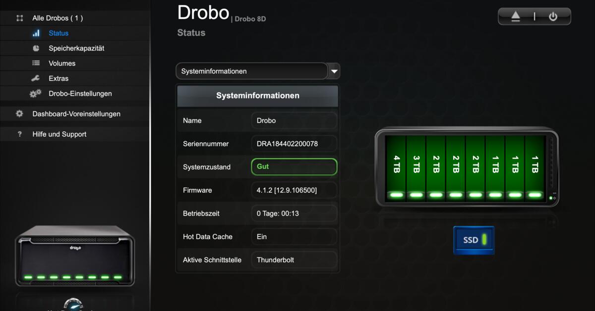 Drobo 8D: RAID-System mit 8 Einschüben und Thunderbolt 3 im Test | Mac Life