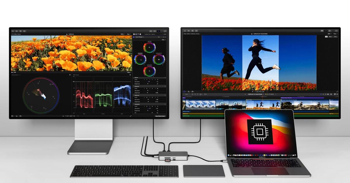 HyperDrive Dual 4K HDMI 3-in-1 USB-C Adapter für MacBook Pro ...