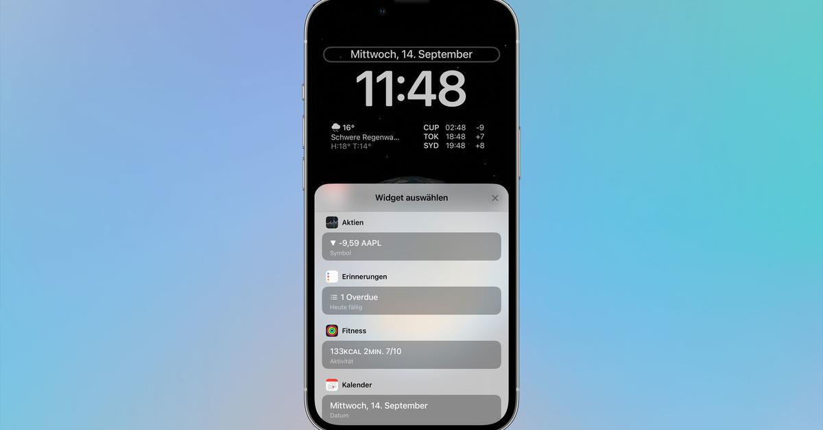 iOS 16: So nutzt du Widget auf dem Sperrbildschirm - Diese Apps sind ... iOS 16: So nutzt du Widget auf dem Sperrbildschirm - Diese Apps sind ...