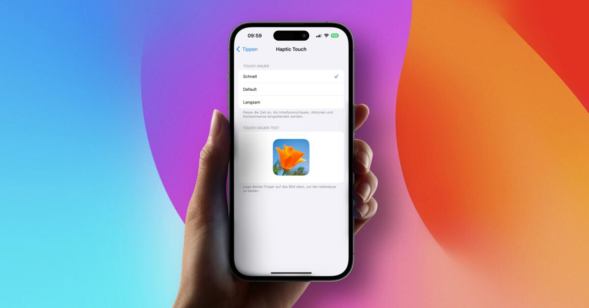 iOS 17: Haptic Touch wird auf Wunsch schneller | Mac Life