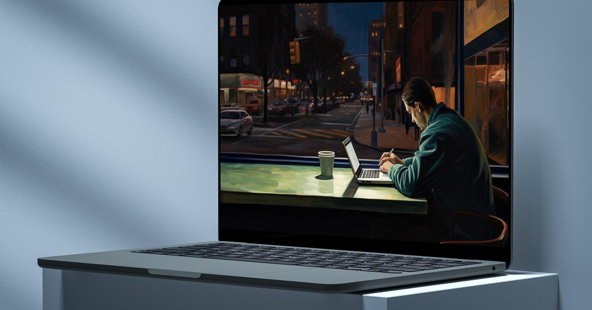 Basic Apple Guy: „Nachtschwärmer mit Mac“-Wallpaper herunterladen | Mac ...