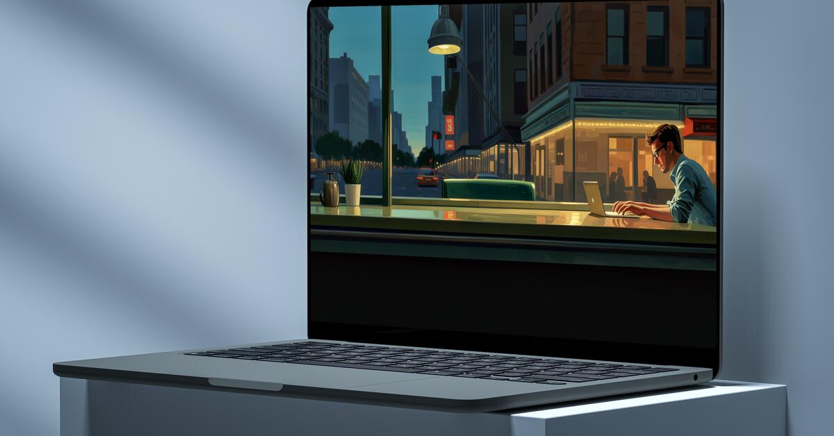 Basic Apple Guy: „Nachtschwärmer mit Mac“-Wallpaper herunterladen | Mac ...