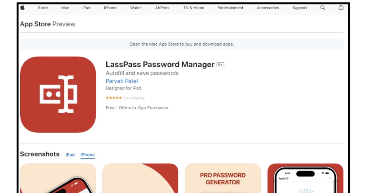 Gefälschter LassPass Passwortmanager im App Store erhältlich | Mac Life